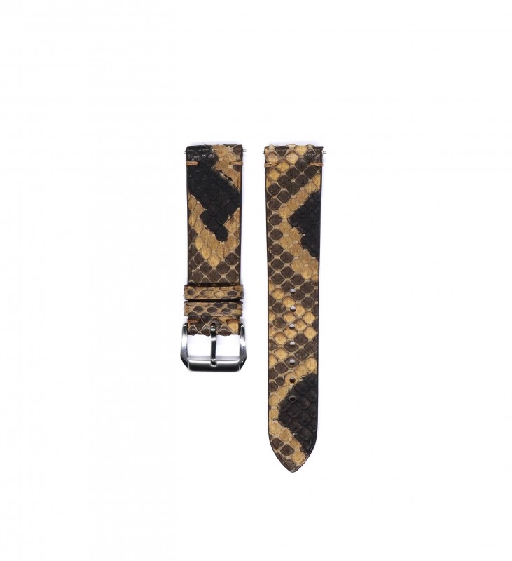 Light Brown Python watch strap - LUXOR | Handmade Leathers